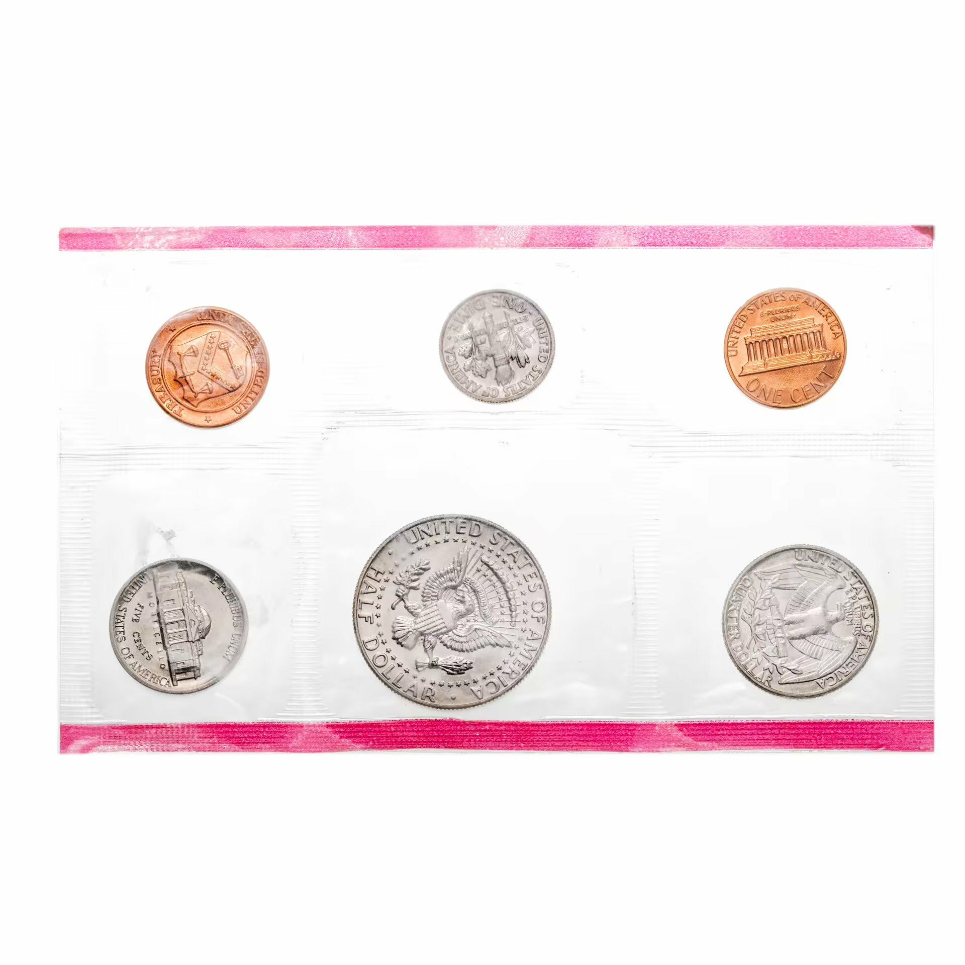 США набор из 5 монет и жетона 1988, монетный двор D - Денвер, Другой, в сохранности UNC