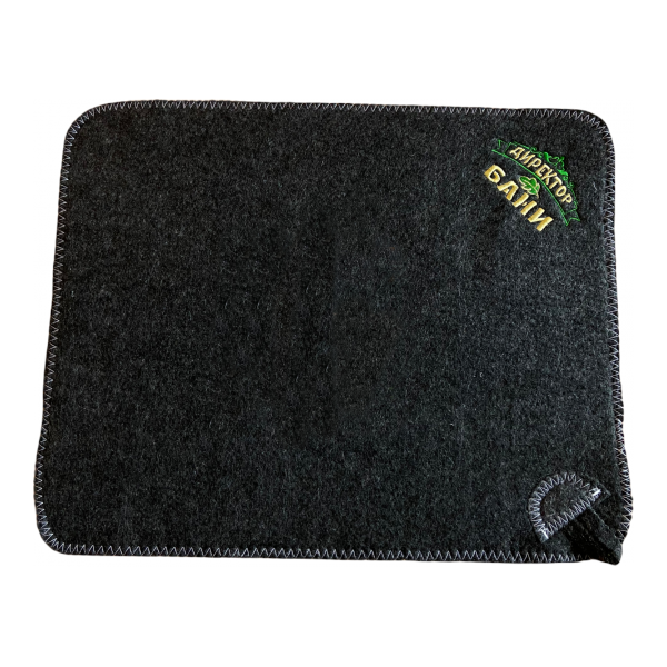 Коврик банный 'Директор бани', 50х80см, серый, шерсть/полиэфир