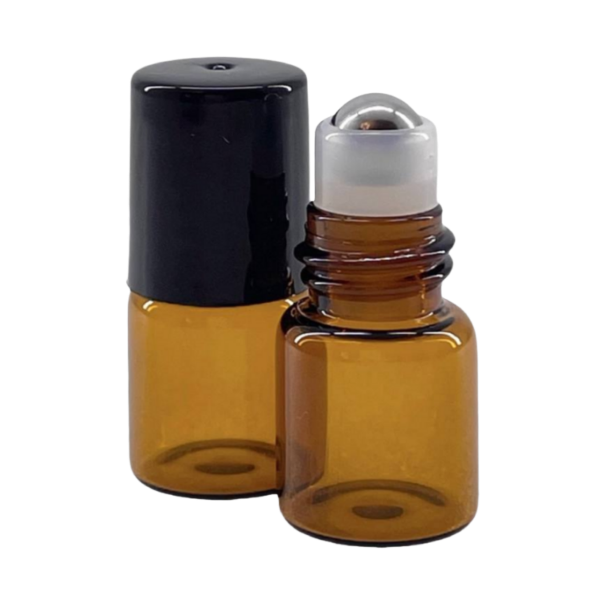 Набор роллеров для эфирных масел, флакон 2 мл, 15 штук, коричневое стекло