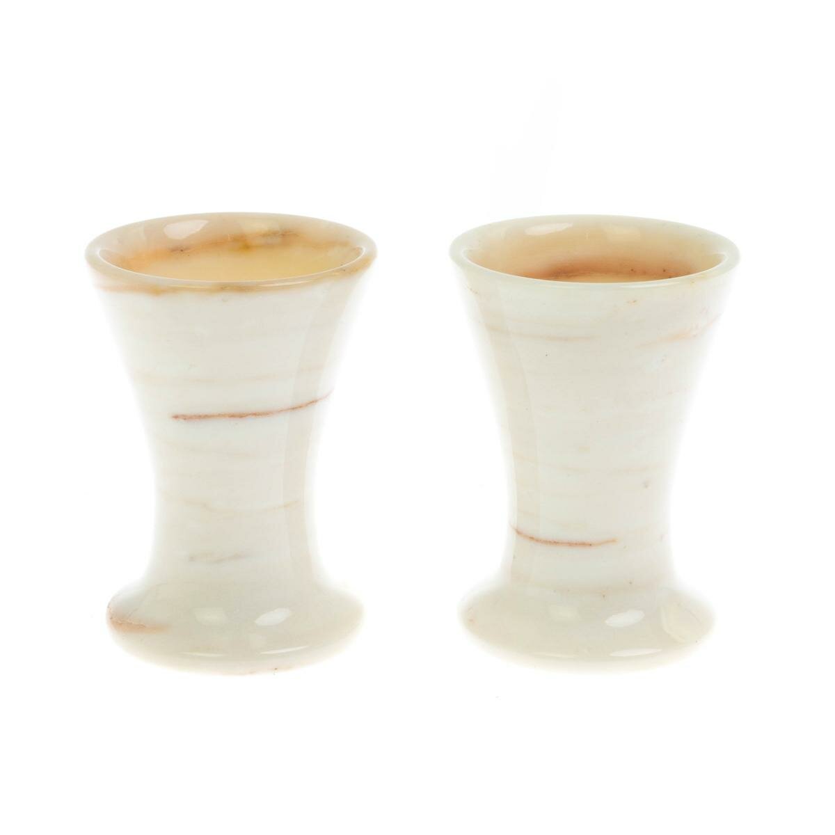 Набор стопок 2 шт для рома из газганского мрамора 5,3х7,5 см 129415