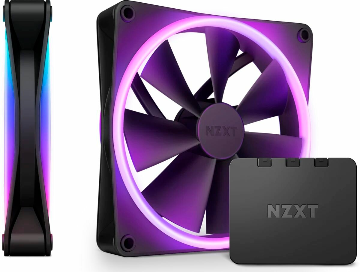 Вентилятор для корпуса NZXT F140 RGB DUO Black Twin Pack (RF-D14DF-B1)