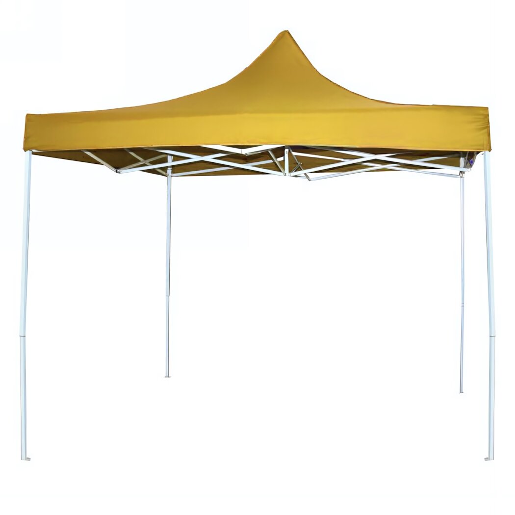 Тент-шатер «Отдых» раздвижной 2х2х2,5м, желтый, водонепроницаемый, легкий