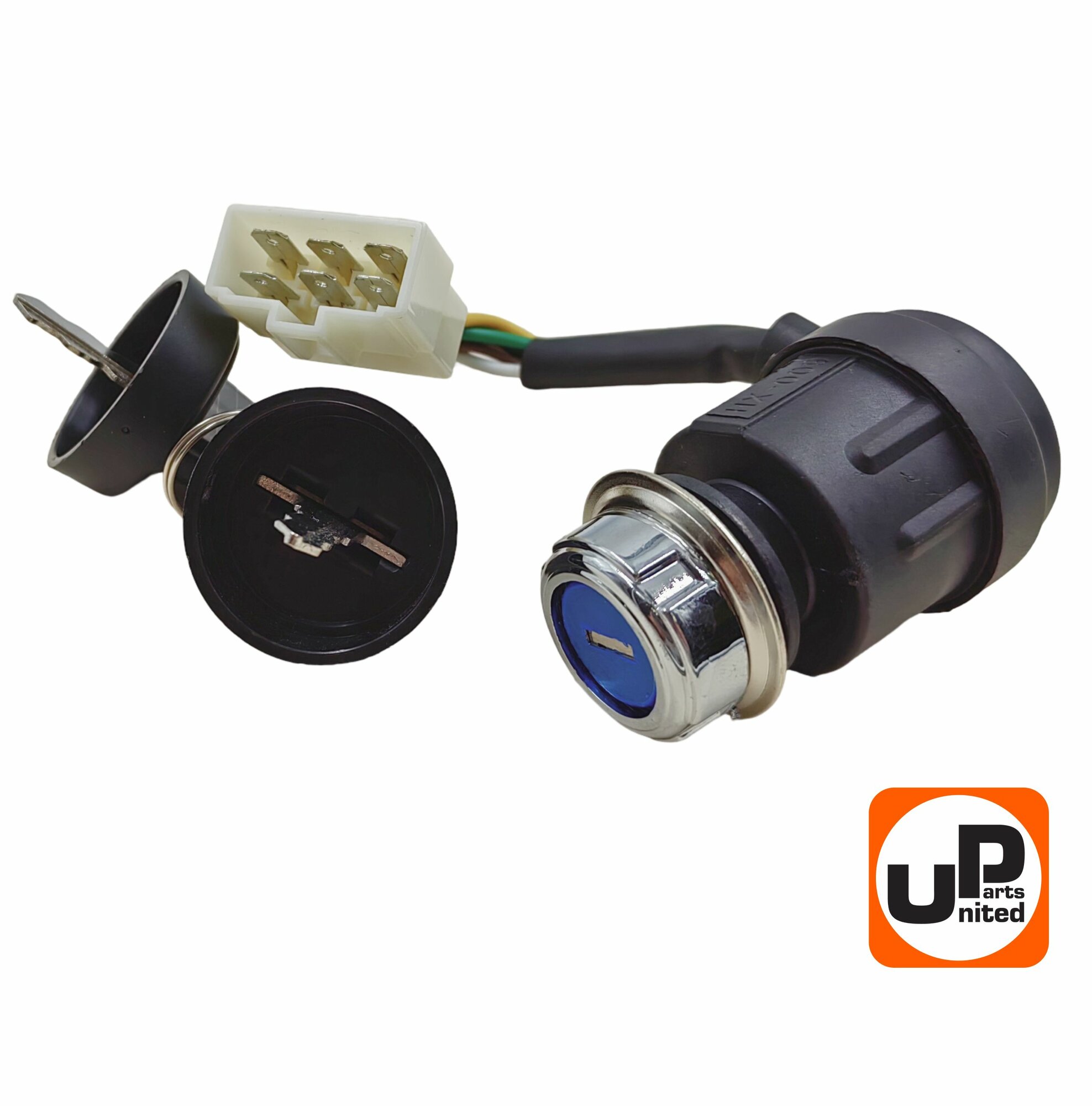 Замок зажигания UNITED PARTS универсальный, с ключом / 6 контактов, шт