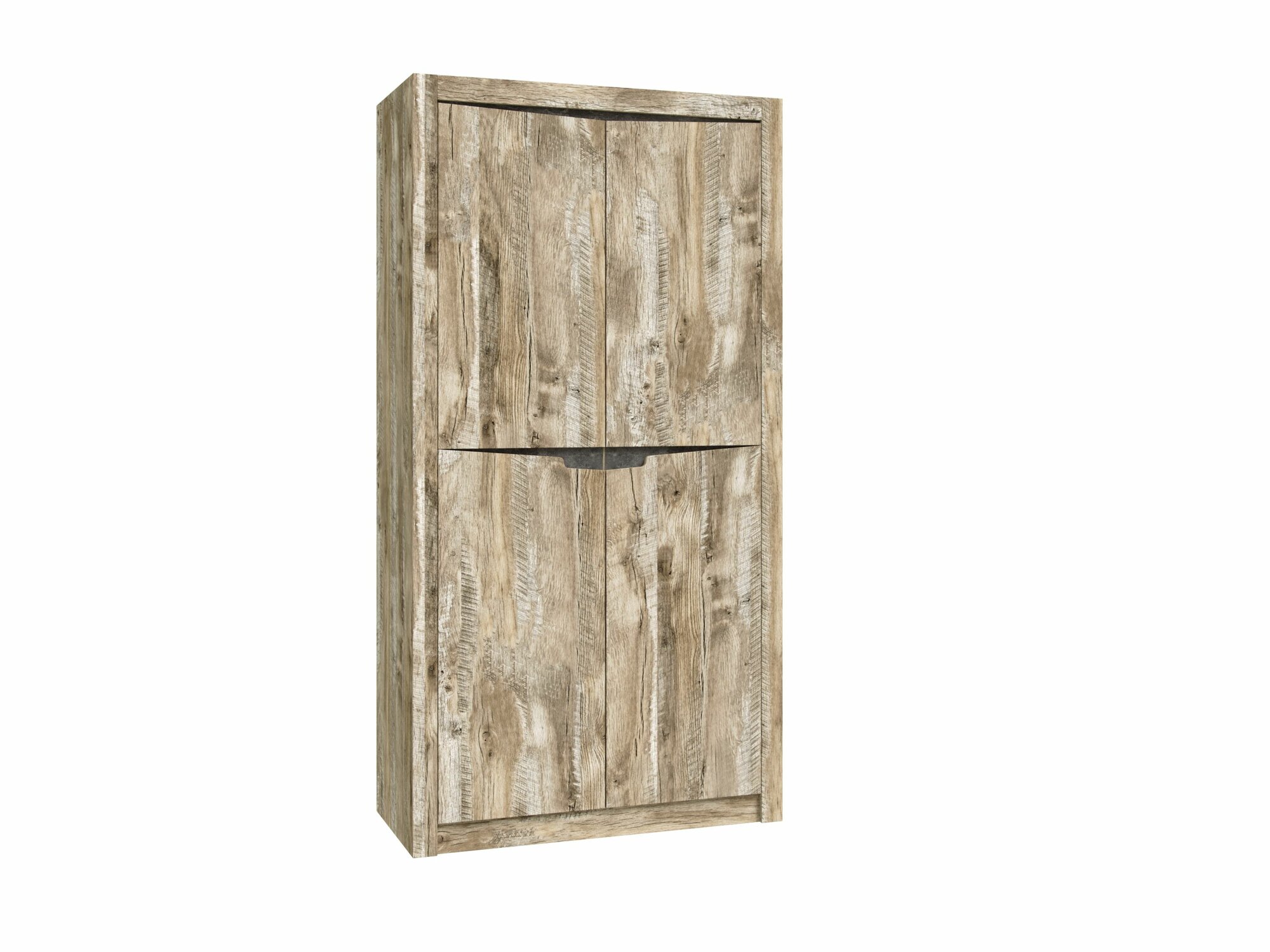 Ривьера Шкаф 2-х с полками (Дуб Юкон, Бетон темный) (Миф)