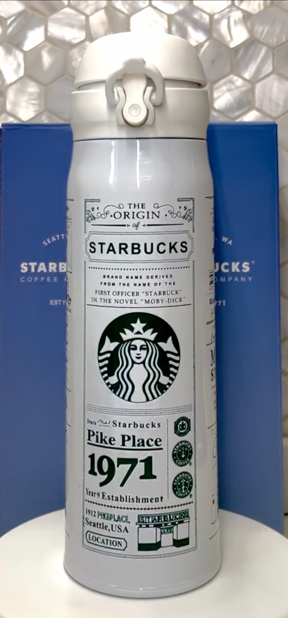 Кружка-термос старбакс/STARBUCKS _495мл из коллекции "Vintage"