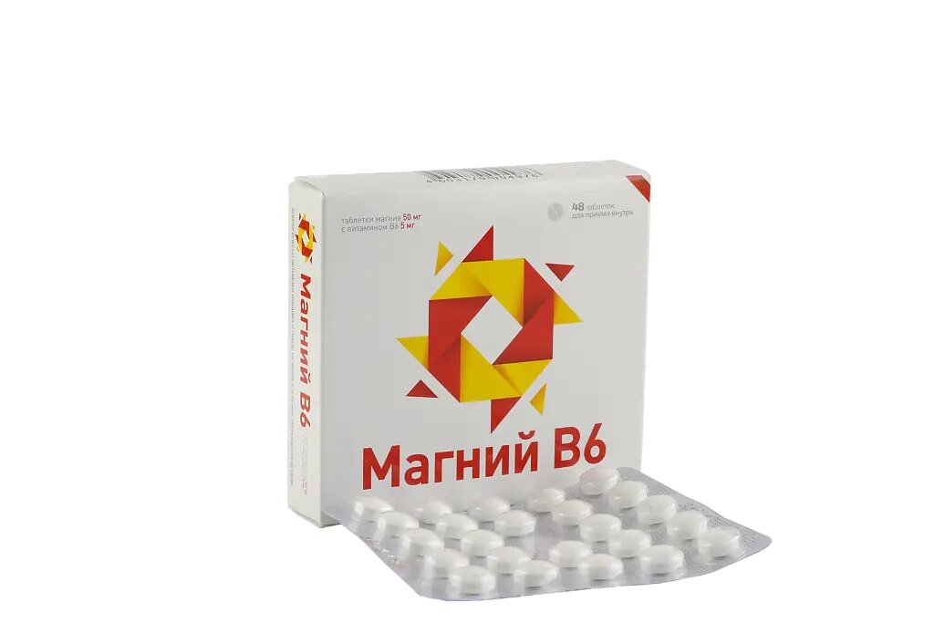 Магний В6 таблетки массой 0,44 г 48 шт