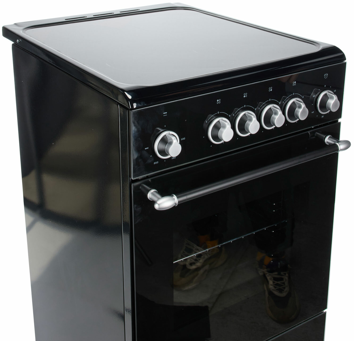 Стеклокерамическая электрическая плита De luxe 506004.23эс-151 черный, мощность 6131Вт, 4 конфорки