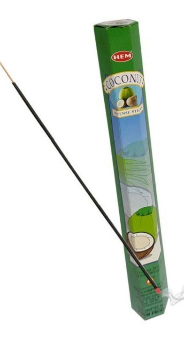 Hem Incense Sticks COCONUT (Благовония кокос, Хем), уп. 20 палочек.