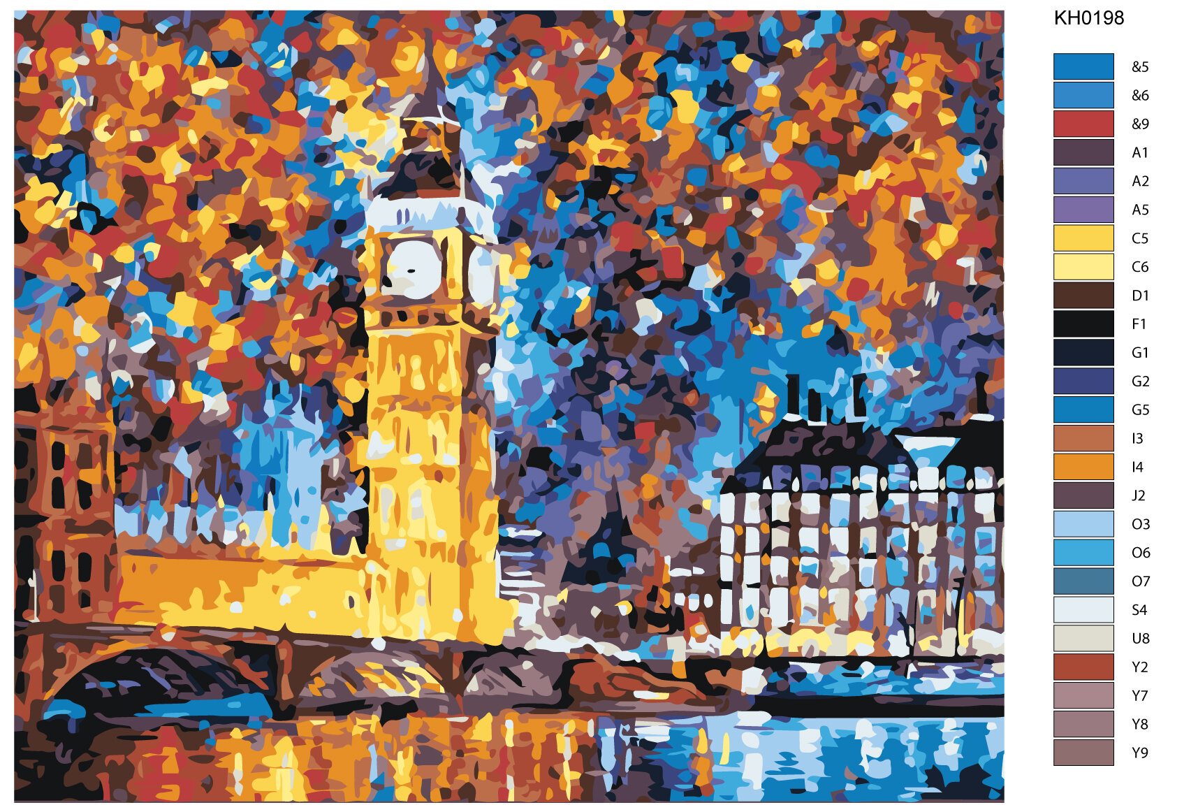 Картина по номерам "Лондон. Биг Бен" Леонид Афремов KH0198 40x50