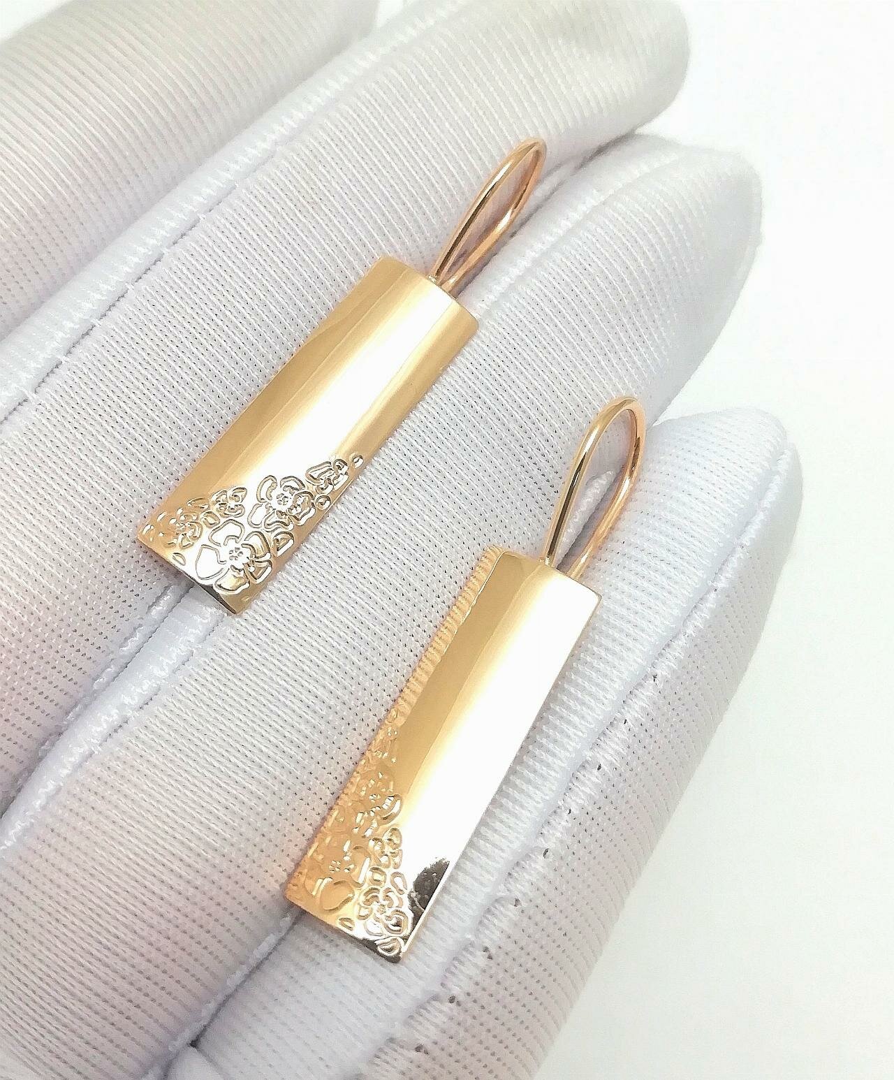 Серьги, красное золото, 585 проба