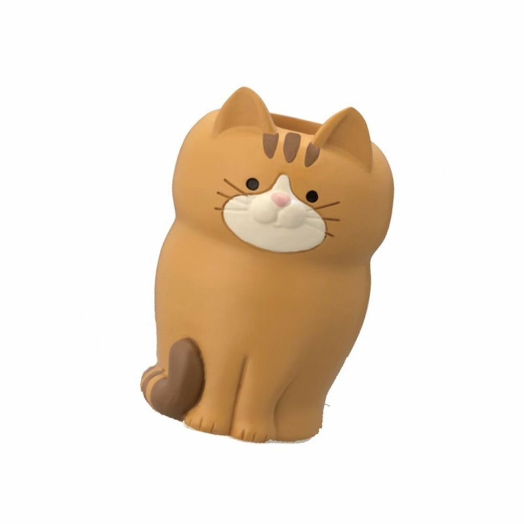 Ручка, Подставка для ручек в форме кота - сидящий тигр