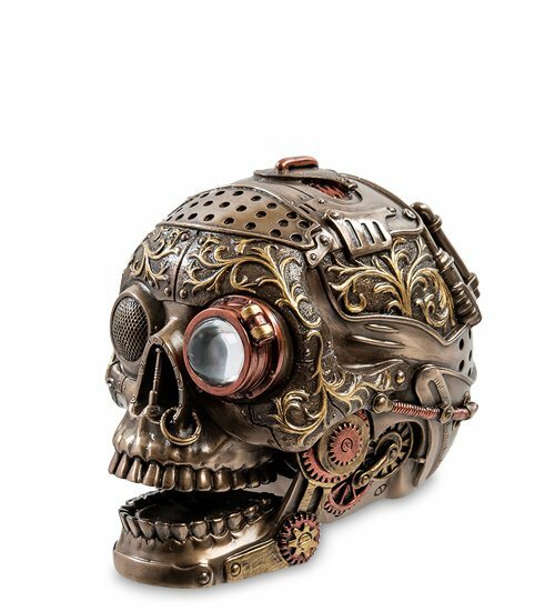 Статуэтка в стиле Стимпанк Череп с подвижной челюстью WS-909 113-905349