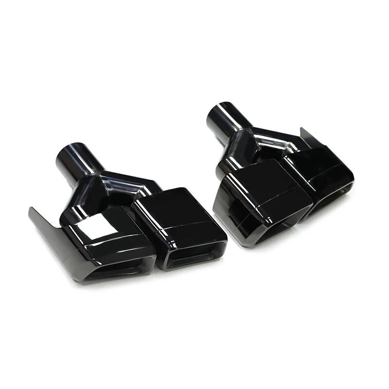 Выхлопная труба для Mercedes-Benz C-Class W204, E-Class W212, CLS — обновление под стиль C63/E63, квадратный глушитель с четырьмя насадками Y Black