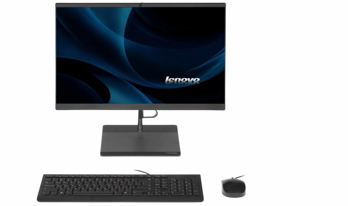 21.5" Моноблок Lenovo V30a-22IML (11FV0037RU) черный - 1920x1080, IPS, Intel Core i5 10210U, ядра: 4 х 1.6 ГГц, 8 ГБ, SSD 256 ГБ, Intel UHD Graphics, Windows 10 Pro