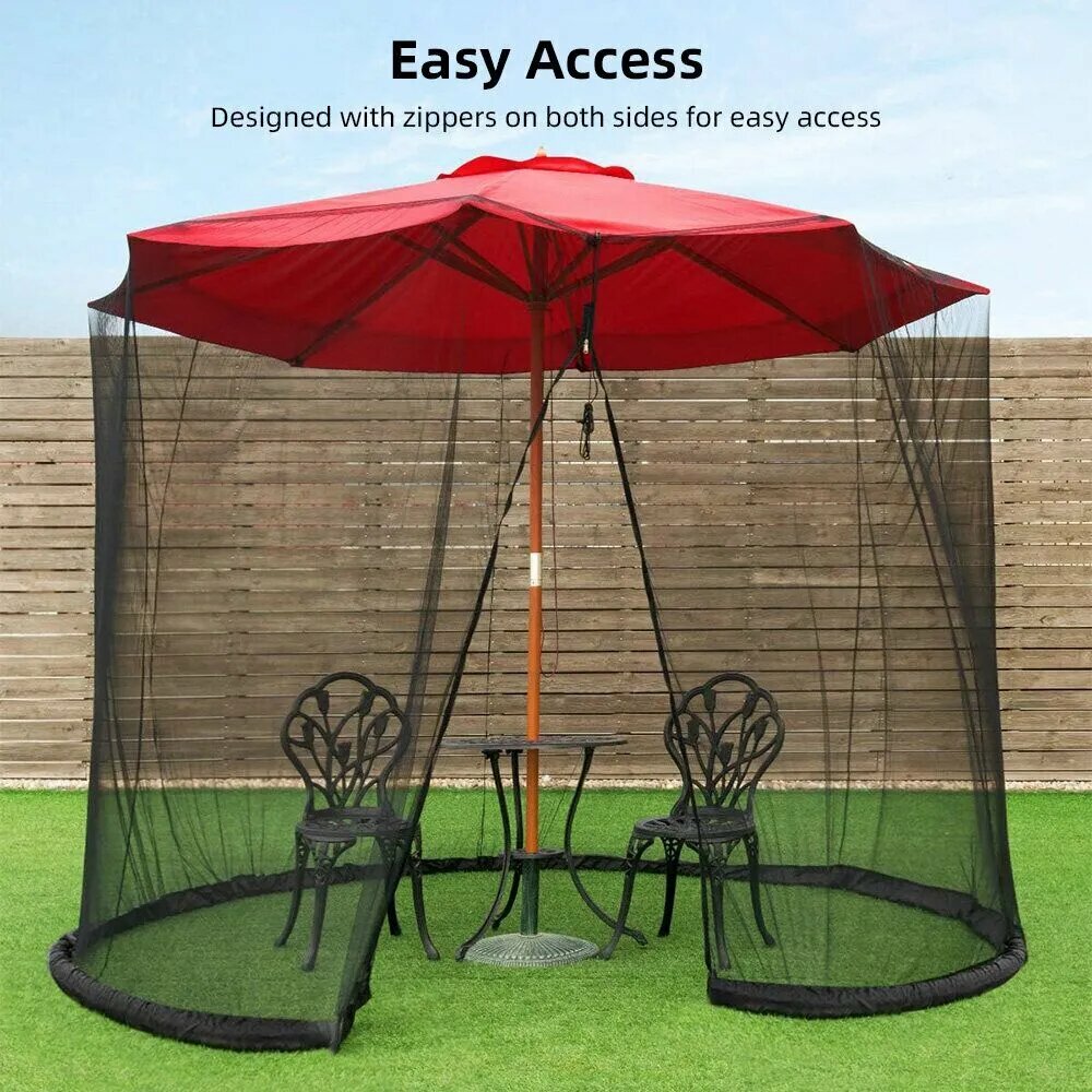 Москитная сетка Fawoonu, для гамака Patio Umbrella, черная, 230x300 см