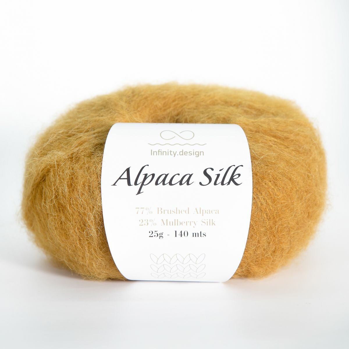 Пряжа для вязания Infinity Design Alpaca Silk (2035 Ocher)