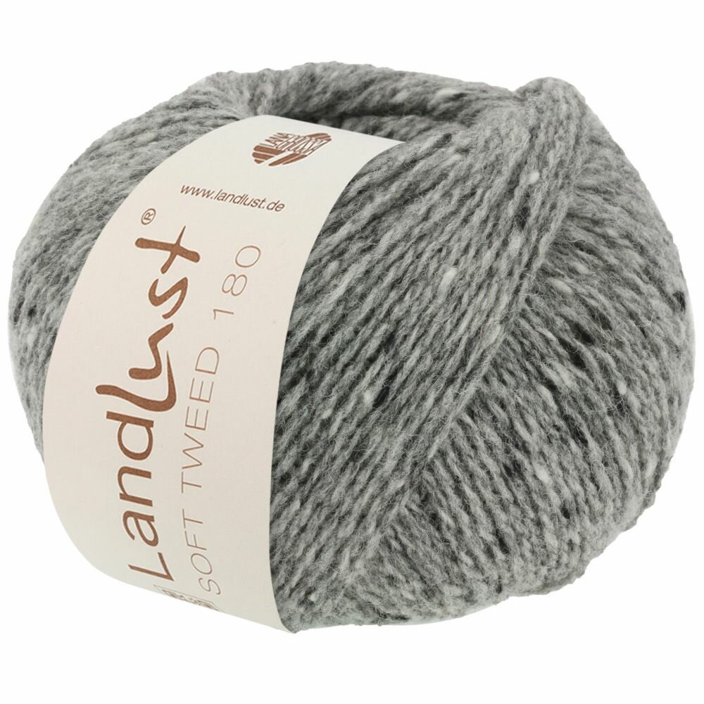 Пряжа для вязания Lana Grossa Landlust Soft Tweed 180/Country Tweed Fine (104 Grau meliert) 1 моток 50 г/180 м