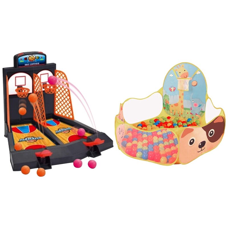 Игрушки для семейного отдыха Мини-баскетбол Пальчиковые игры для детей и детский бассейн с мячом Детская игровая палатка