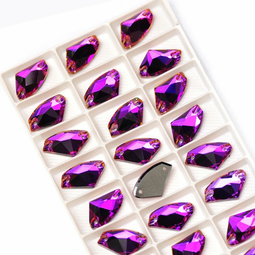 PUBRILEX Хрустальные стразы Гелиотроп Фиолетовый, Navette 15x32mm6pcs — фото 1