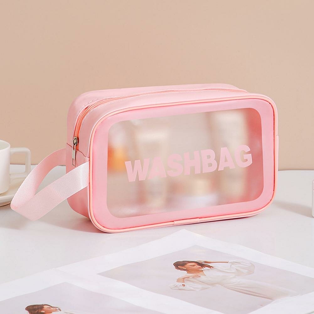 Косметичка женская дорожная непромокаемая, сумка для душа и для бассейна прозрачная, органайзер для хранения косметики, несессер