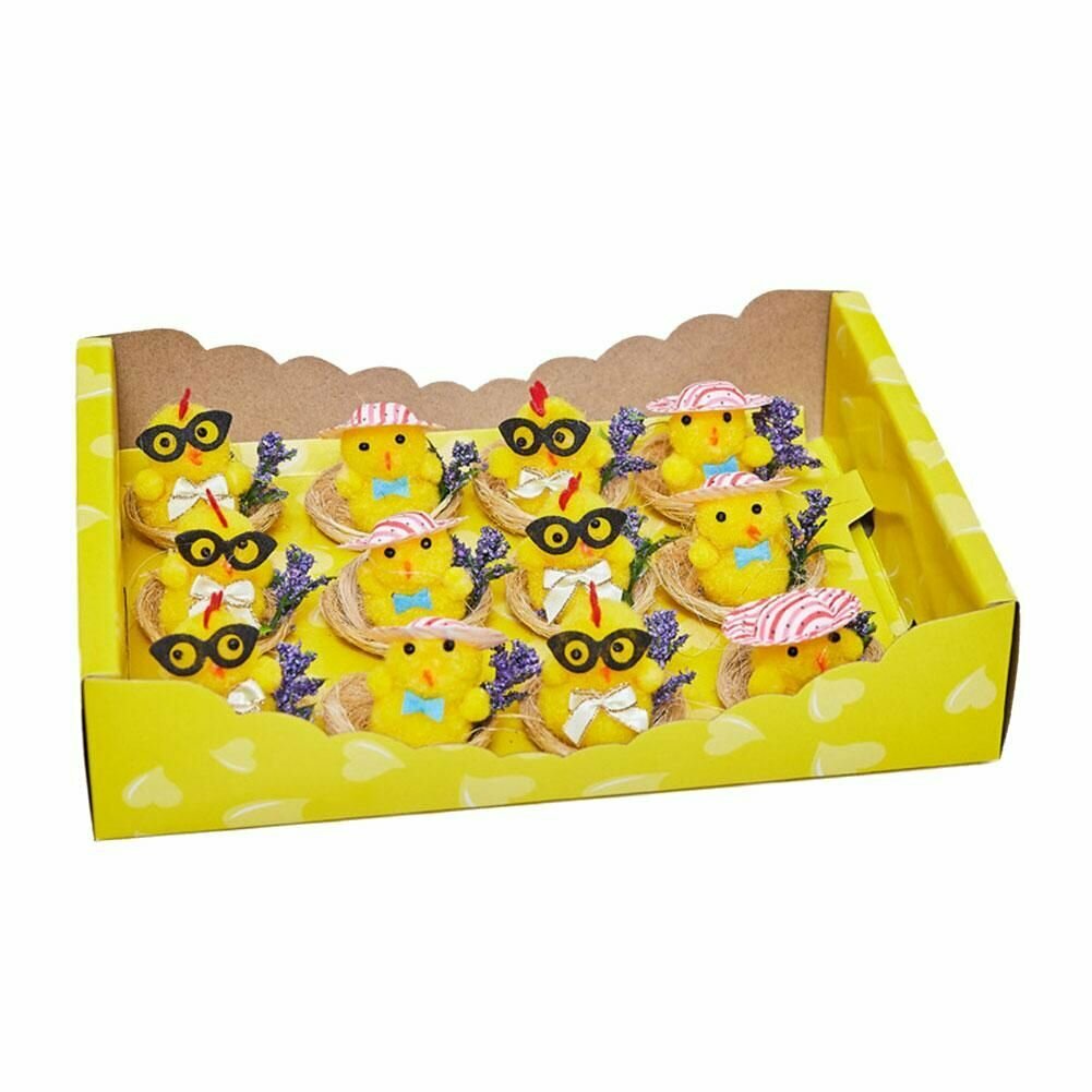 36/12 шт Имитация плюшевой куклы-цыпленка, Пасхальные подарки для детей