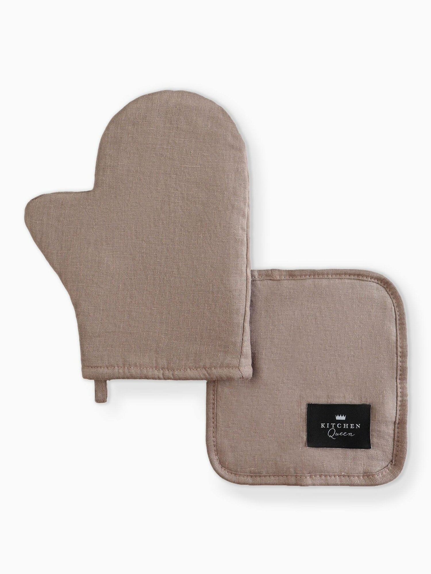 Набор кухонный Этель Woody: варежка 20 28 см, прихватка 19 19 см, лён 100%,190 г/м