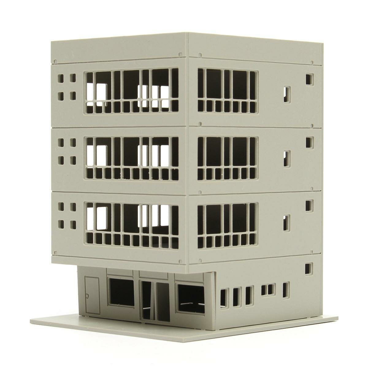 1:150 Outland Models Railway Современное 4-этажное офисное здание Неокрашенный N Scale