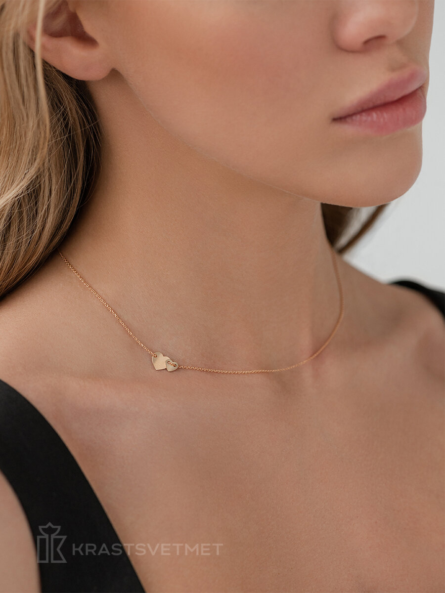 Колье, красное золото, 585 проба