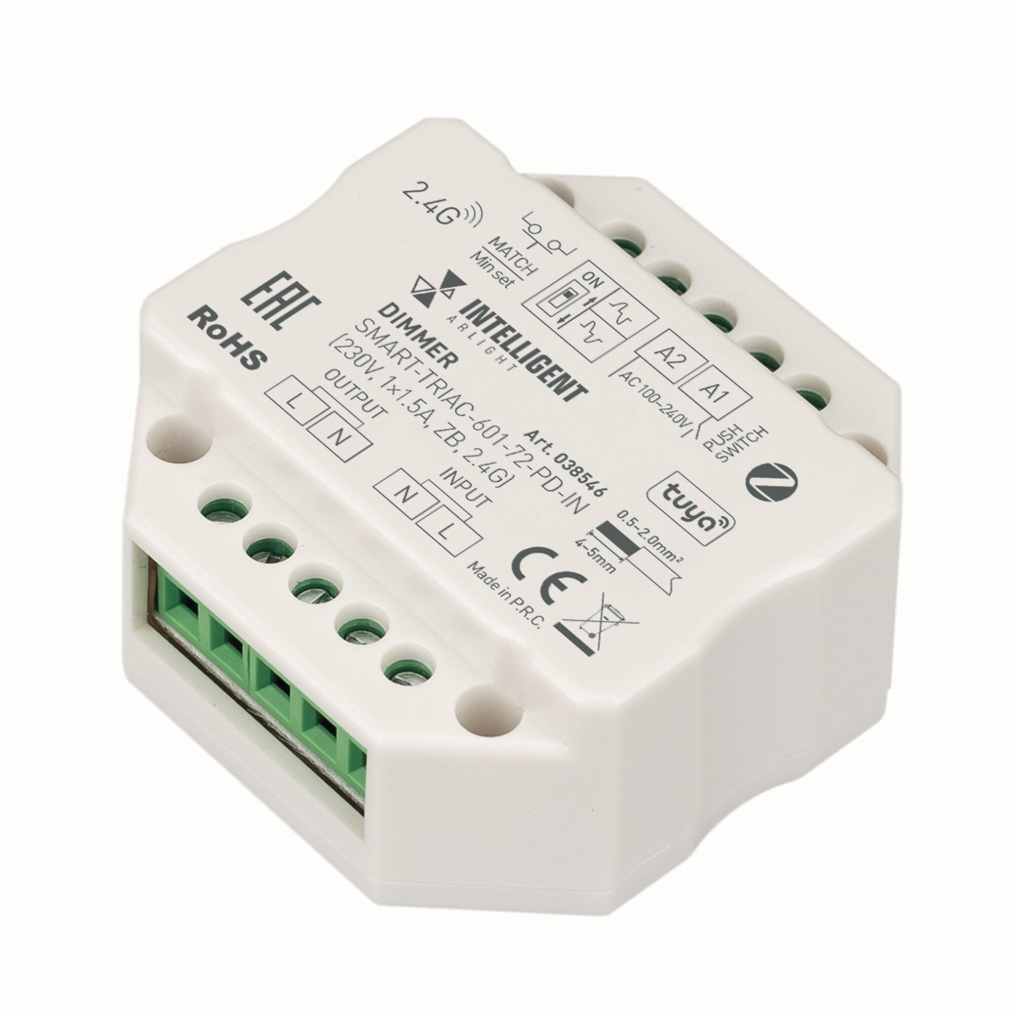 Диммер SMART-TRIAC-601-72-PD-IN (230V, 1x1.5A, ZB, 2.4G)