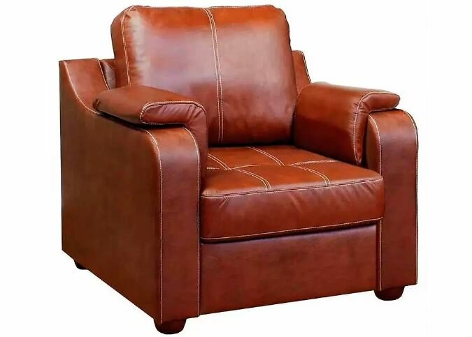 Фабрика мебели POOH Кресло для отдыха Берета, нераскладное кожаное