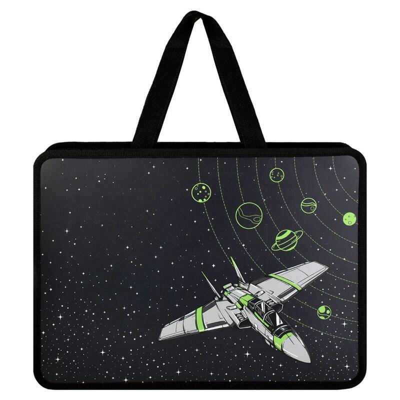 Папка-конверт на молнии А4 для школ. тетр. пласт истребитель 1отд 64118