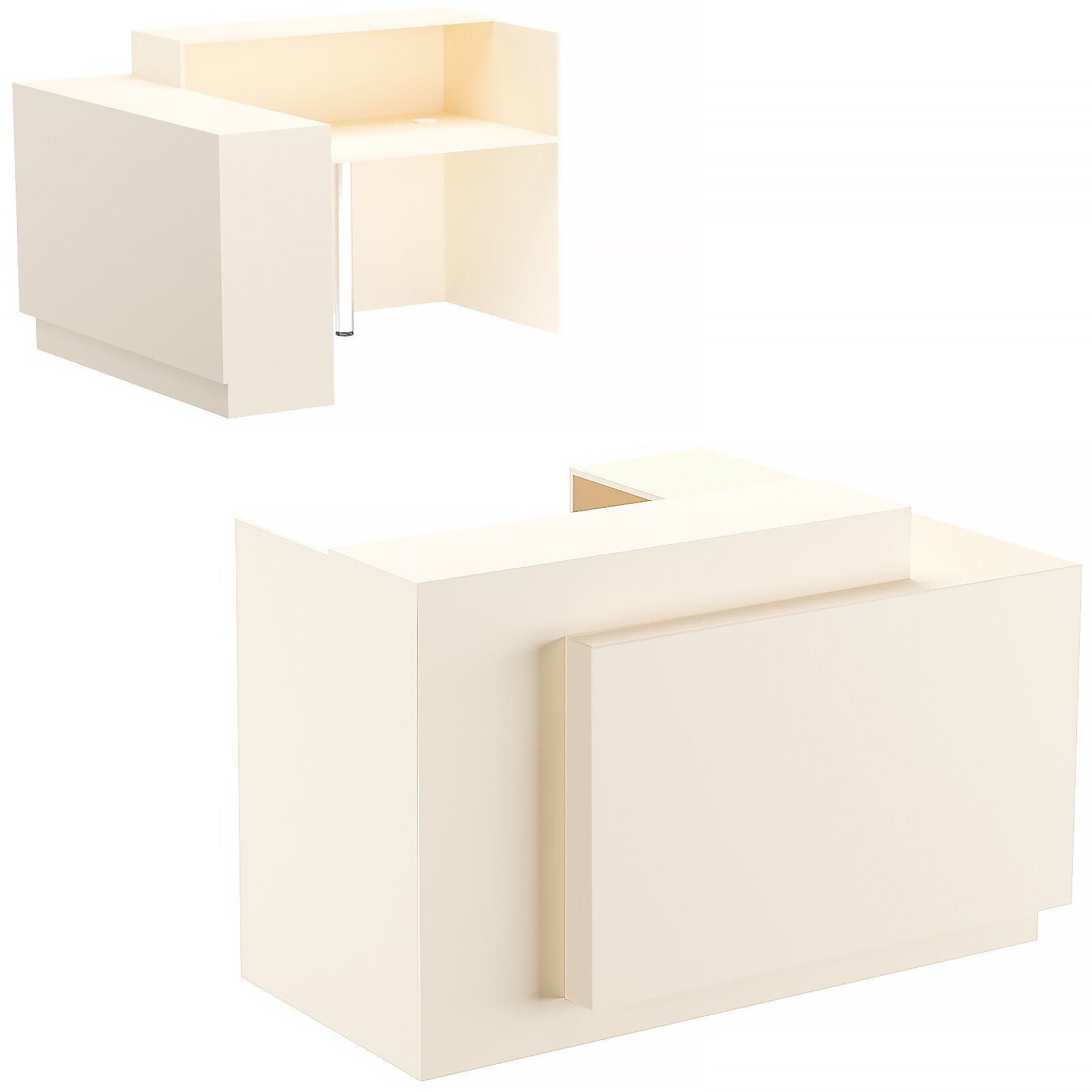 Стойка ресепшен верона №3, Крем Вайс