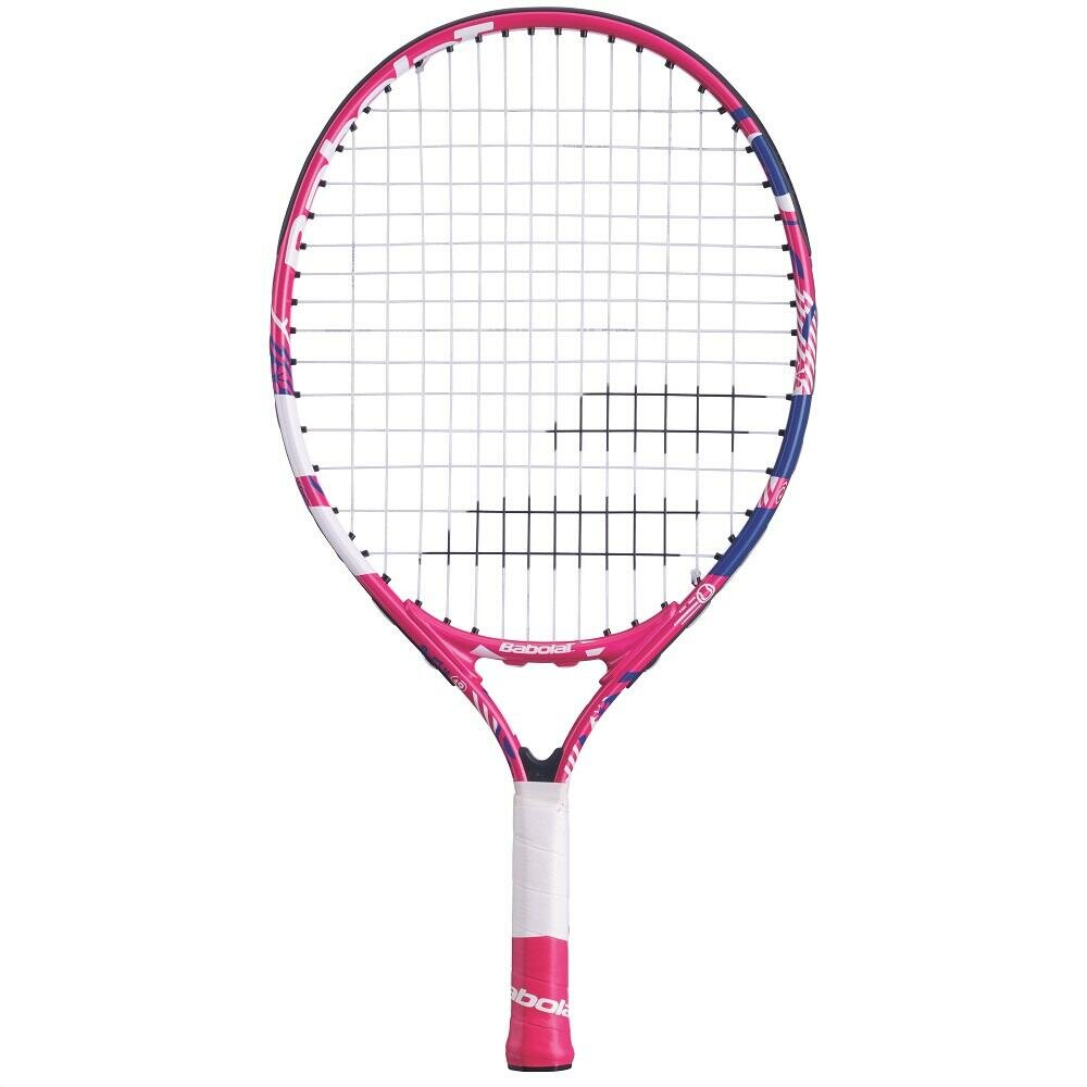 Decathlon Ракетка для большого тенниса Babolat B'Fly 19' 2023, для девочек, с чехлом, розовый/белый