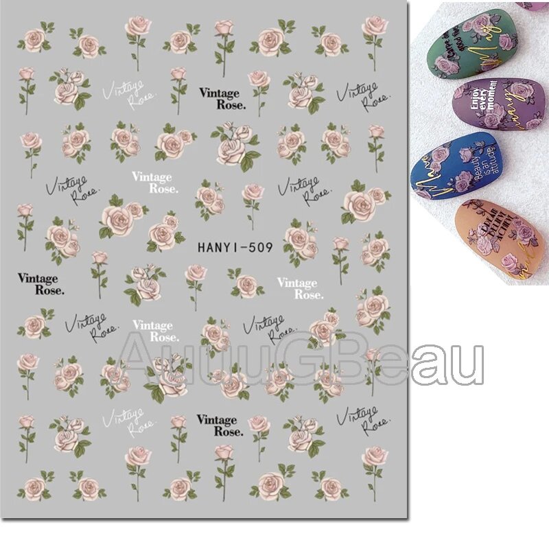 Наклейки для ногтей Vintage Rose, HAN509