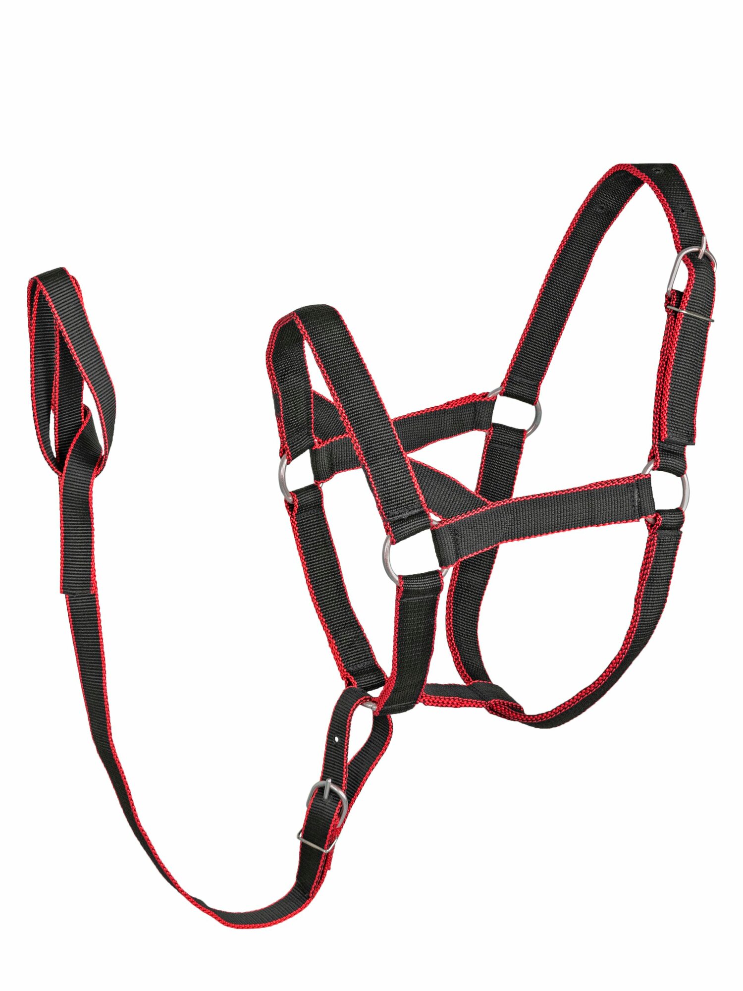 Недоуздок для лошадей двойной капрон 35 мм с поводом / REITER