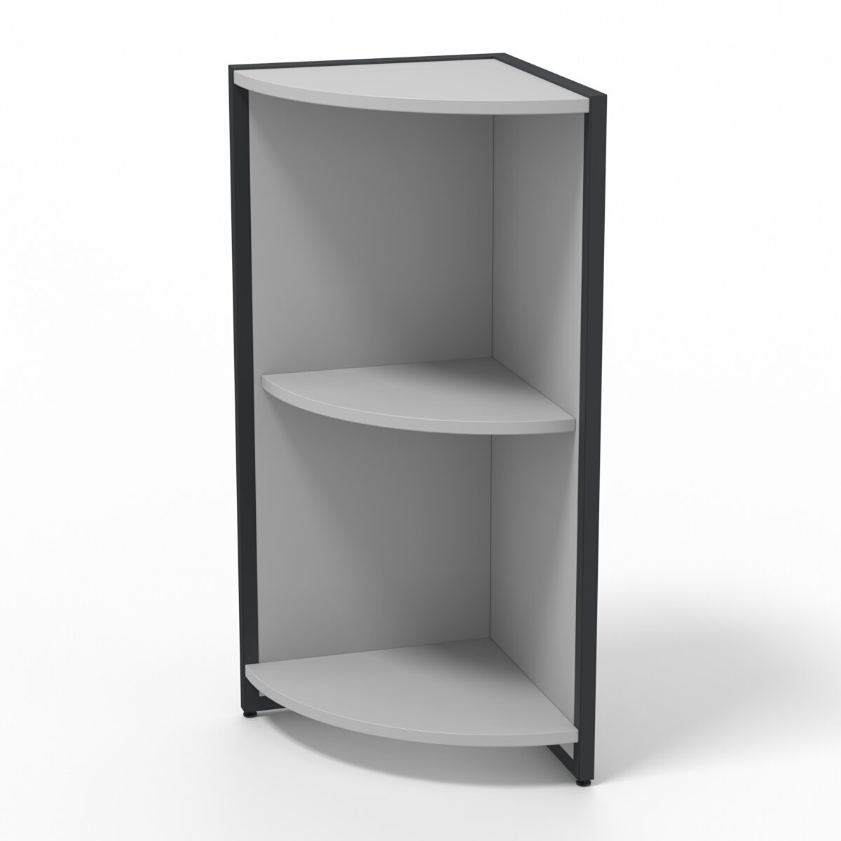 Угловой офисный стеллаж "Вектор" СР-21 "стронг" в стиле лофт, Серый