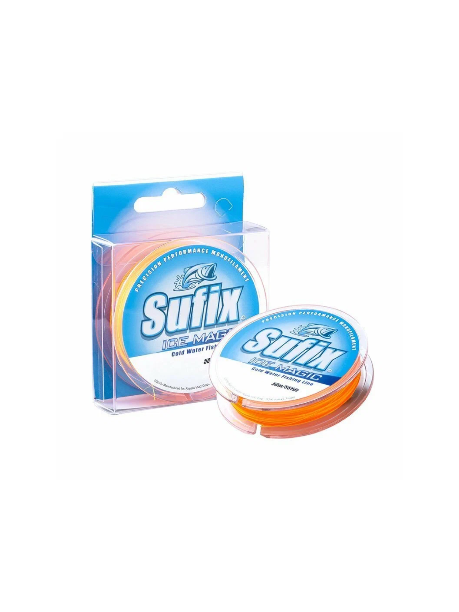 Леска зимняя Sufix ICE MAGIC Yellow-Orange 50м 0.155мм 2.2кг