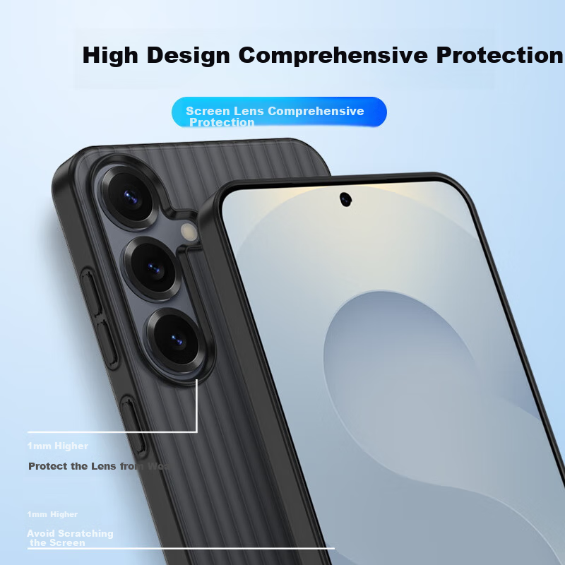 KMaxAI чехол для Samsung S25+ матовый прозрачный с анти-скольжением и полной защитой объектива Цвет：Samsung S25+