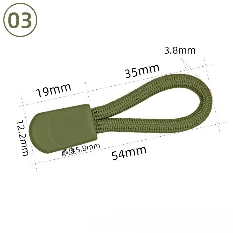 Пластиковый зажим для молнии, зеленый, 5pcs army green