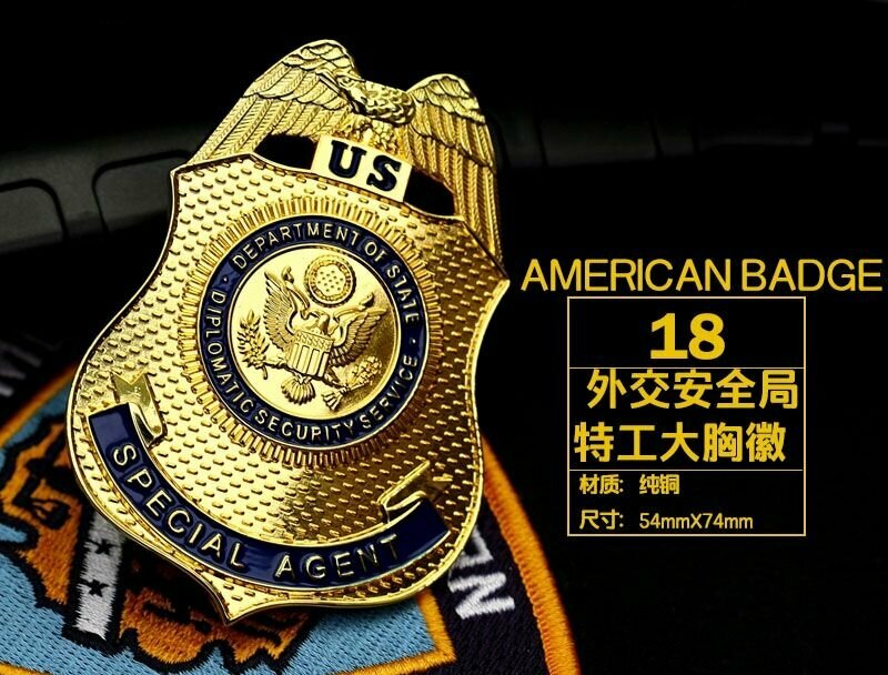 США Бюст Значок Hat Badge Бронзовый знак