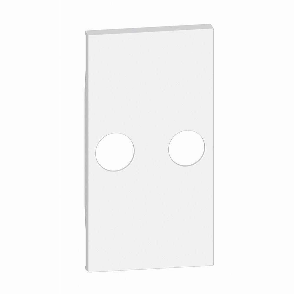 Living now Белый Лицевая панель для TV розеток с 2 отверстиями 2 мод, BTicino, KW25M2