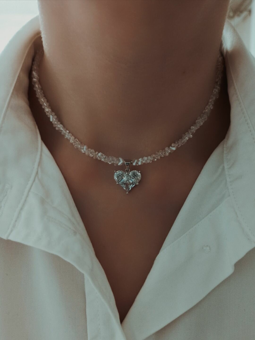 Чокер, фианит, искусственный камень