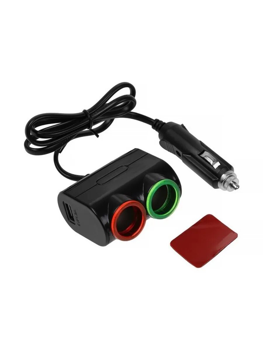 Разветвитель прикуривателя TORSO, 12-24 В, провод 50 см