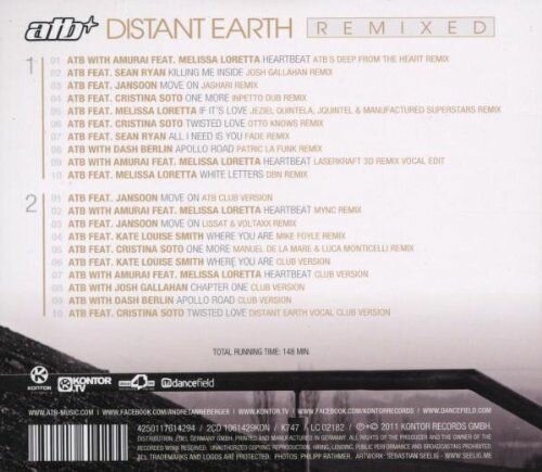 Диск ATB - Distant Earth Remixed (2 CD) — фото 1