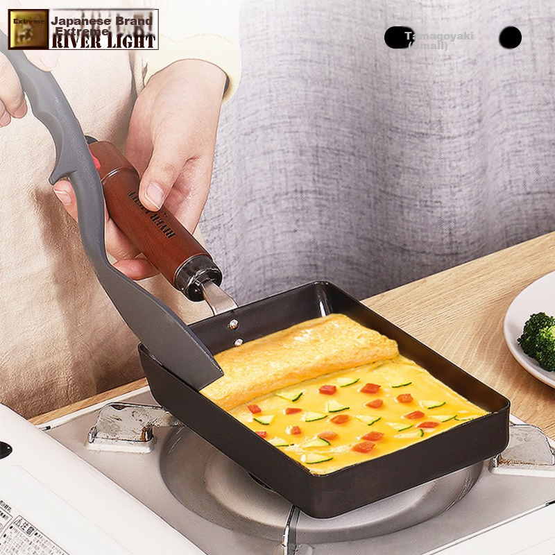 Сковорода RIVER LIGHT Japanese Imported Non-Coated Breakfast Pan, Tamagoyaki Frying Pan, Japanese-Style Fried Egg Pan, Thick Egg Pan, Flat Bottom Pan, 16cm