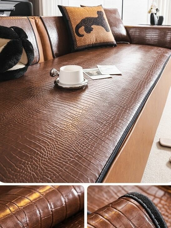 Диванная Подушка Из Искусственной Кожи, Противоскользящий, Водонепроницаемый И Антипригарный Ворс, Ткань Для Чехла Для Дивана