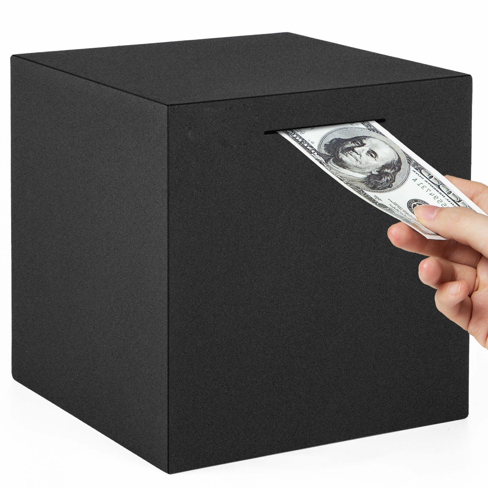 Копилка из нержавеющей стали, черный матовый,20,20