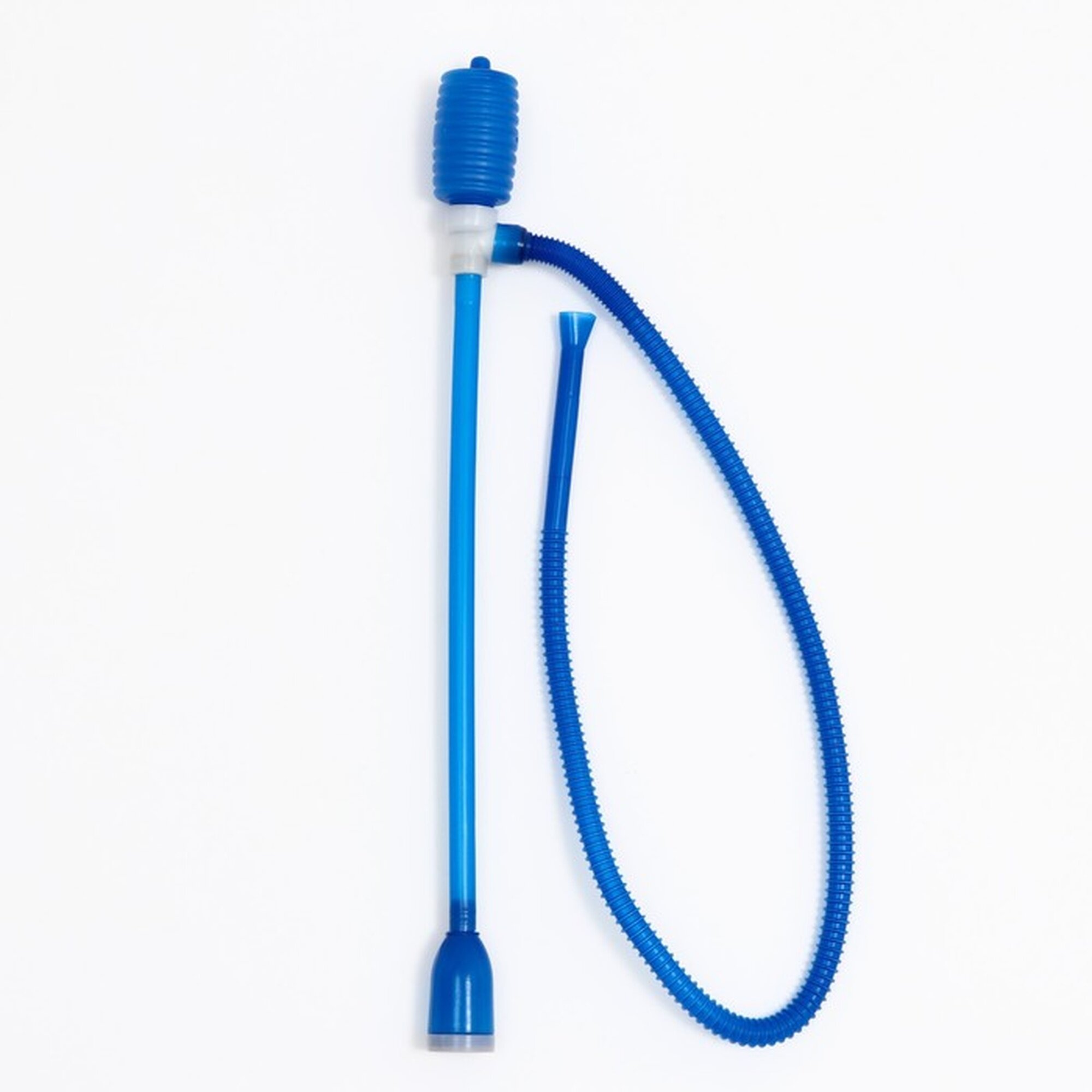Сифон Пижон Аква, для аквариума, с фильтрующей сеткой, 1,2 м, синий
