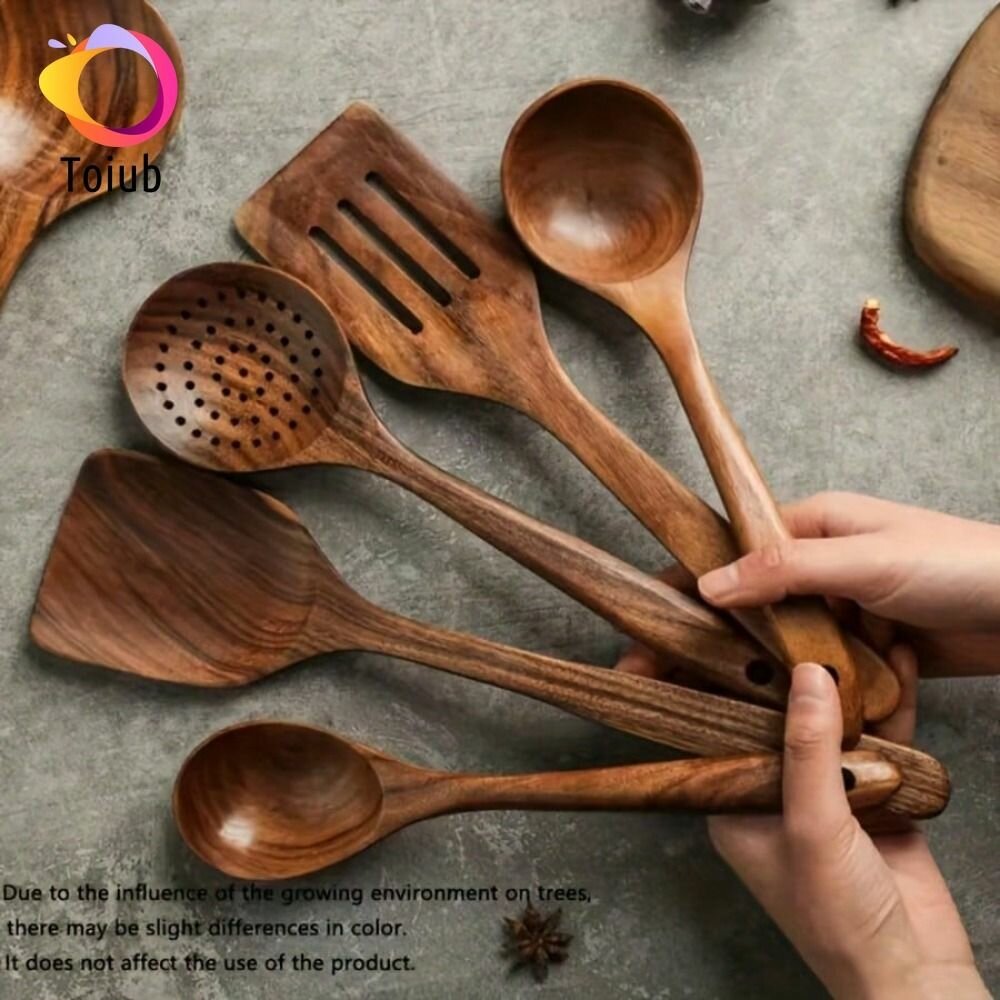 Набор кухонной утвари из 5шт, Деревянная ложка для приготовления пищи