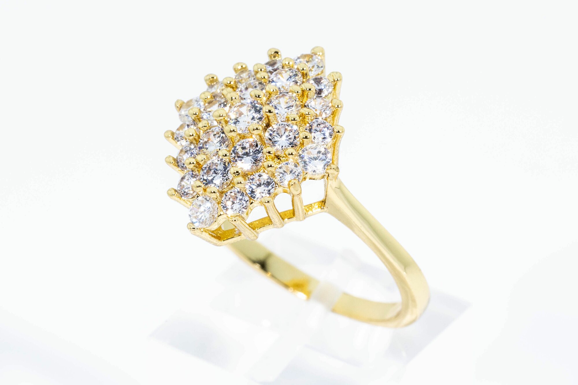 Кольцо, фианит, искусственный камень